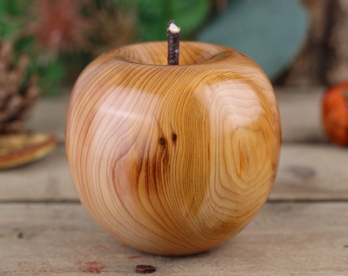 Stunning Hand Crafted Decorative Wooden Apple Made From Yew Wood ...
