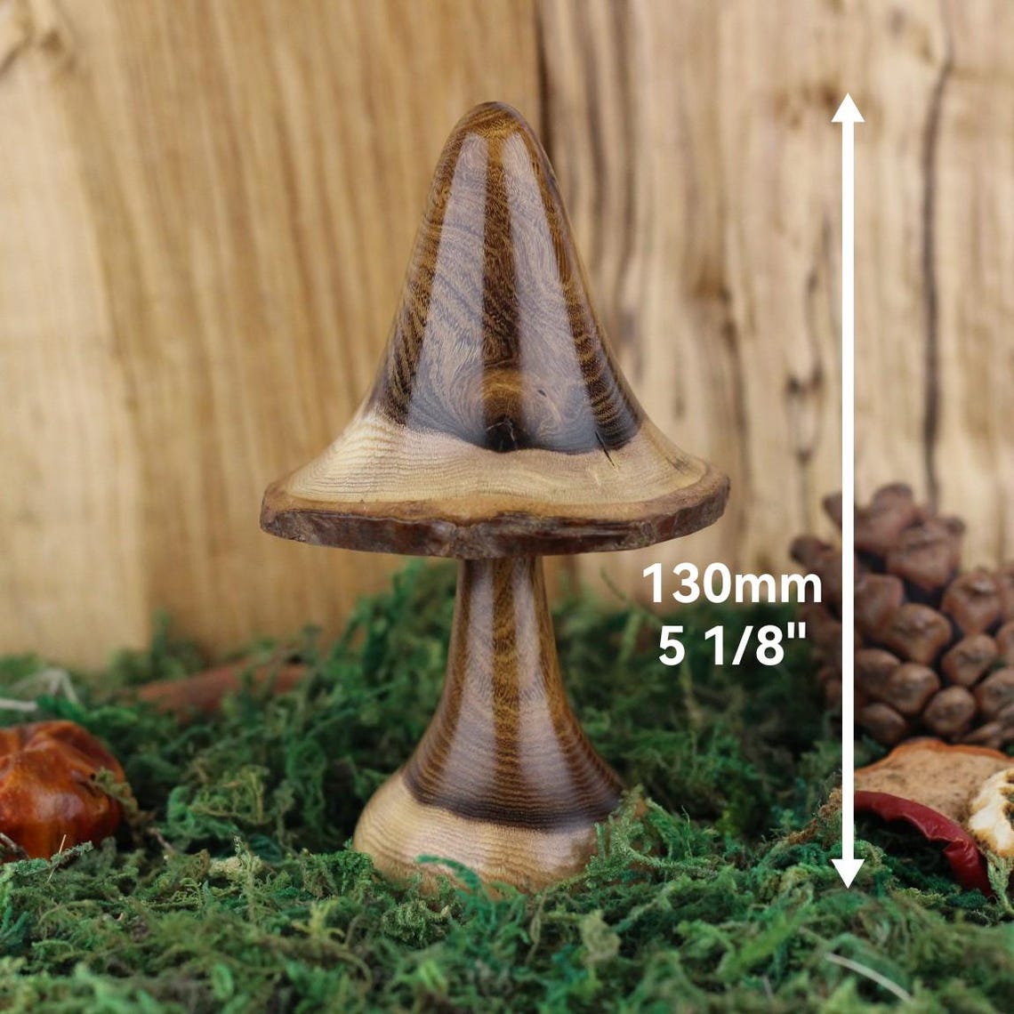 Ornamental Turned Mushroom Made From Laburnum Wood #60. Ideal Unique ...