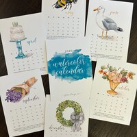 Watercolor Calendar - Etsy