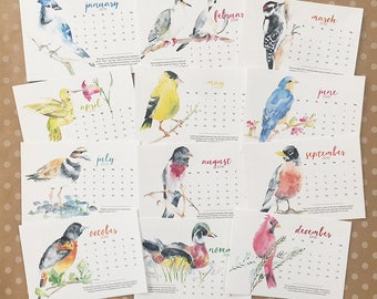 Bird calendar | Etsy