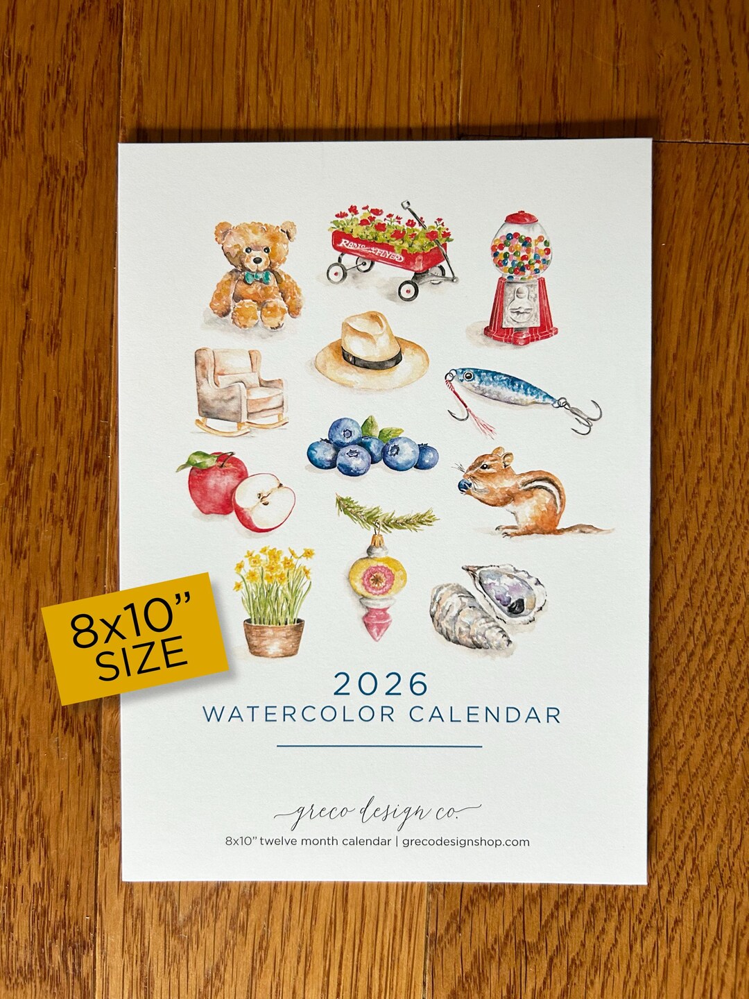 2026 Watercolor Calendar - 8x10" - Etsy