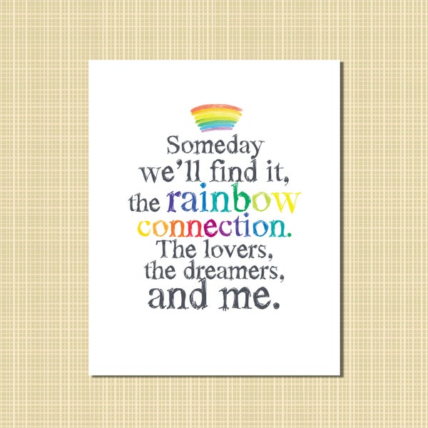 Rainbow Connection - Etsy