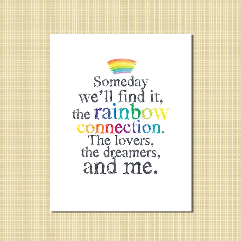 Rainbow Connection Print - Etsy