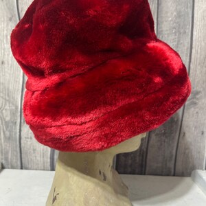Red Faux Fur Bucket Hat - Etsy