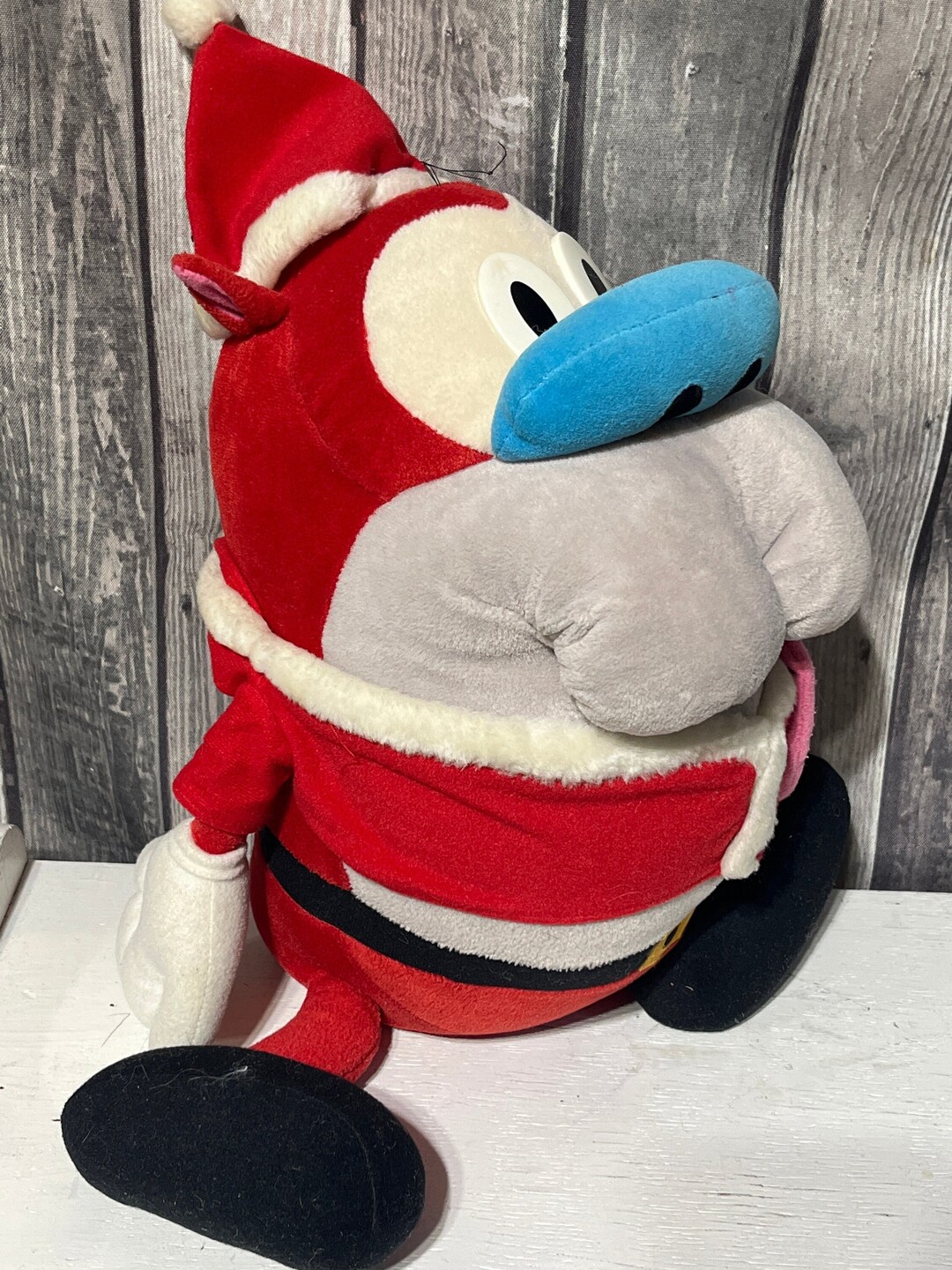 Vintage Nickelodeon, 1992 Ren & Stimpy, Stimpy Christmas Plush - Etsy