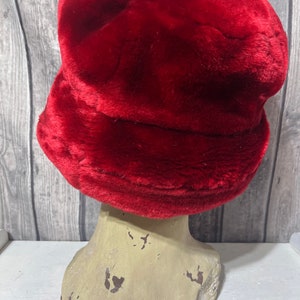 Red Faux Fur Bucket Hat - Etsy