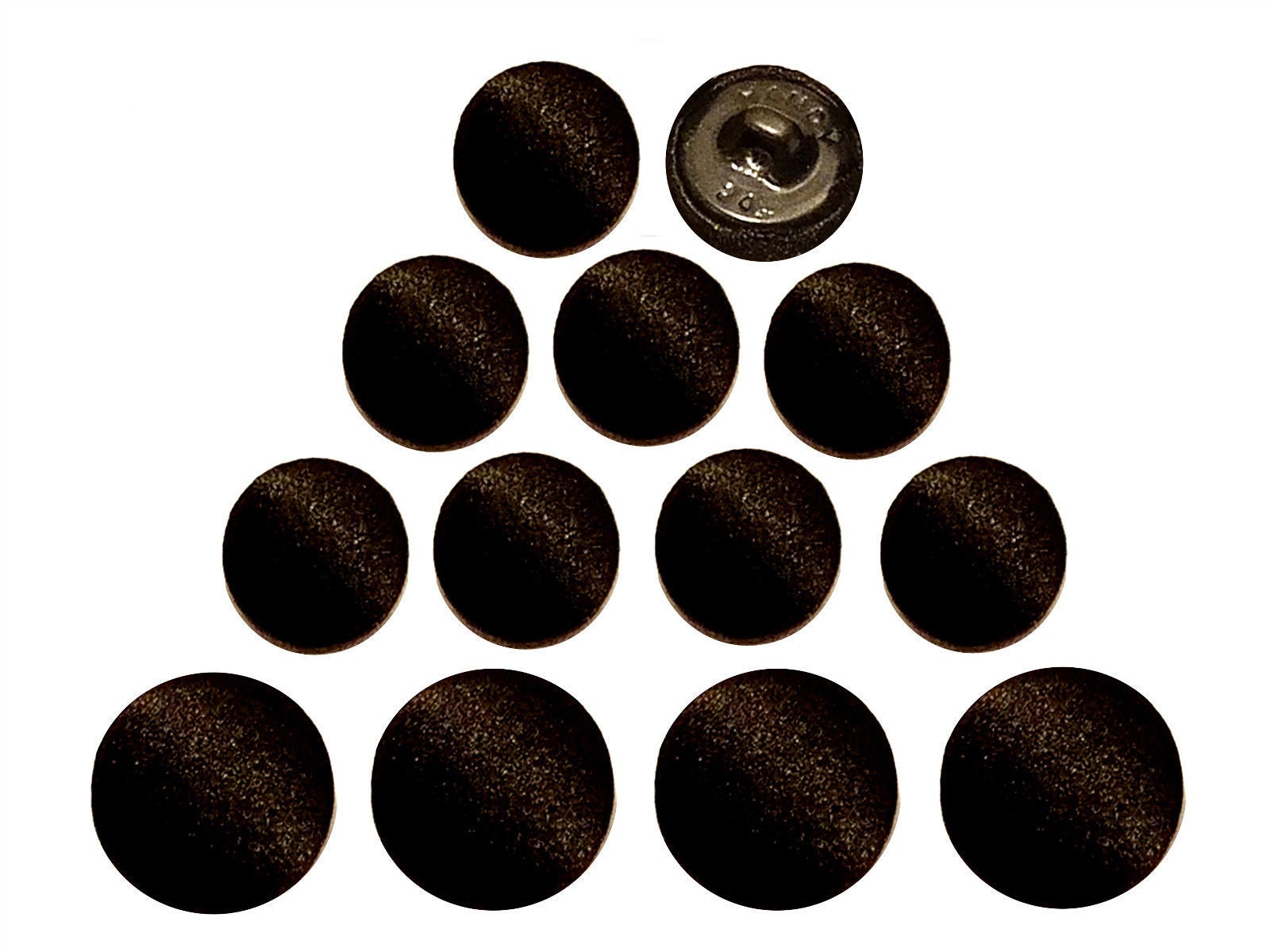 Black Satin Tuxedo Buttons: 12pcs Set, Metal Back - Etsy