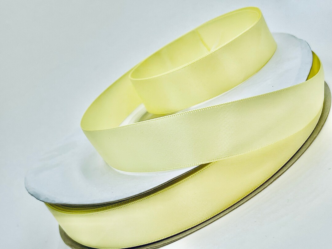 100 Yards 7/8 BABY MAIZE Light Yellow Ribbon, Satin for DIY Crafts ...