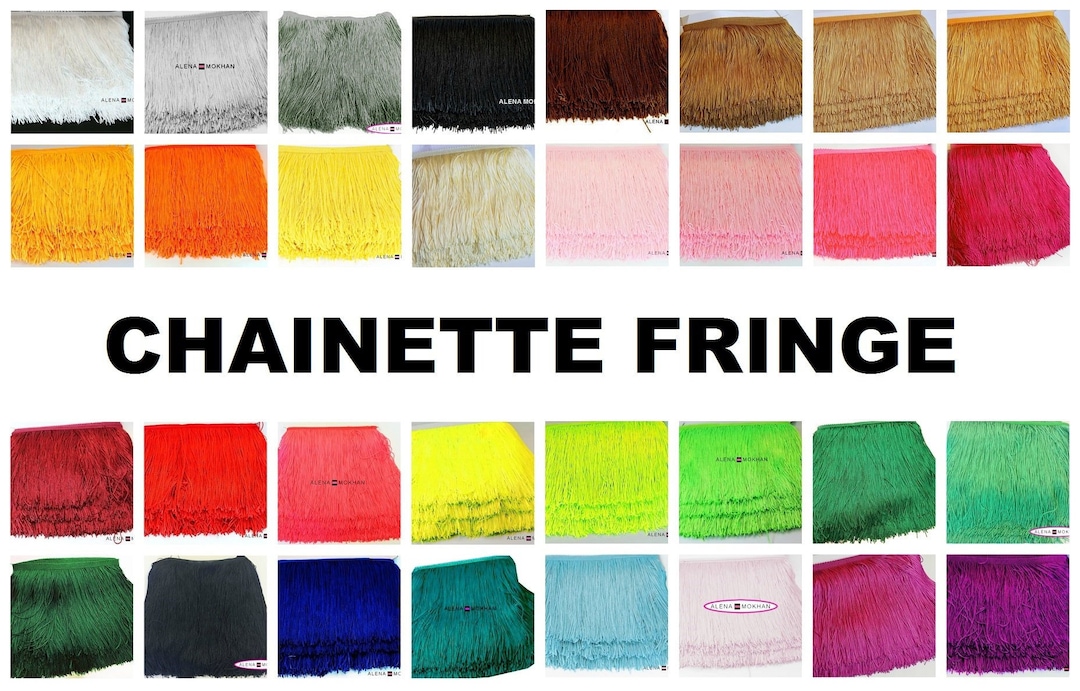 32 COLORS - 1 Yard 6" Chainette Fringe Dance Costume Lamp Trim - U Pick ...