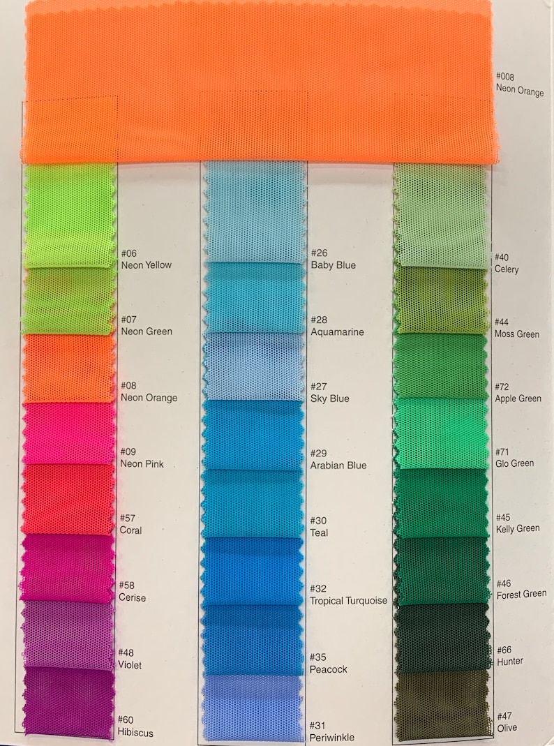 76 COLORS 4 Way Stretch Sheer Power Mesh Net Fishnet Fabric - Etsy
