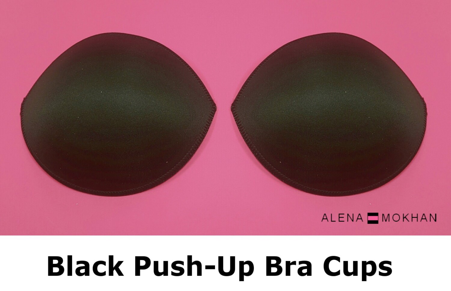 1 PAIR Full Push up Bra Cups Sew in Satin Tricot Covered Bra - Etsy