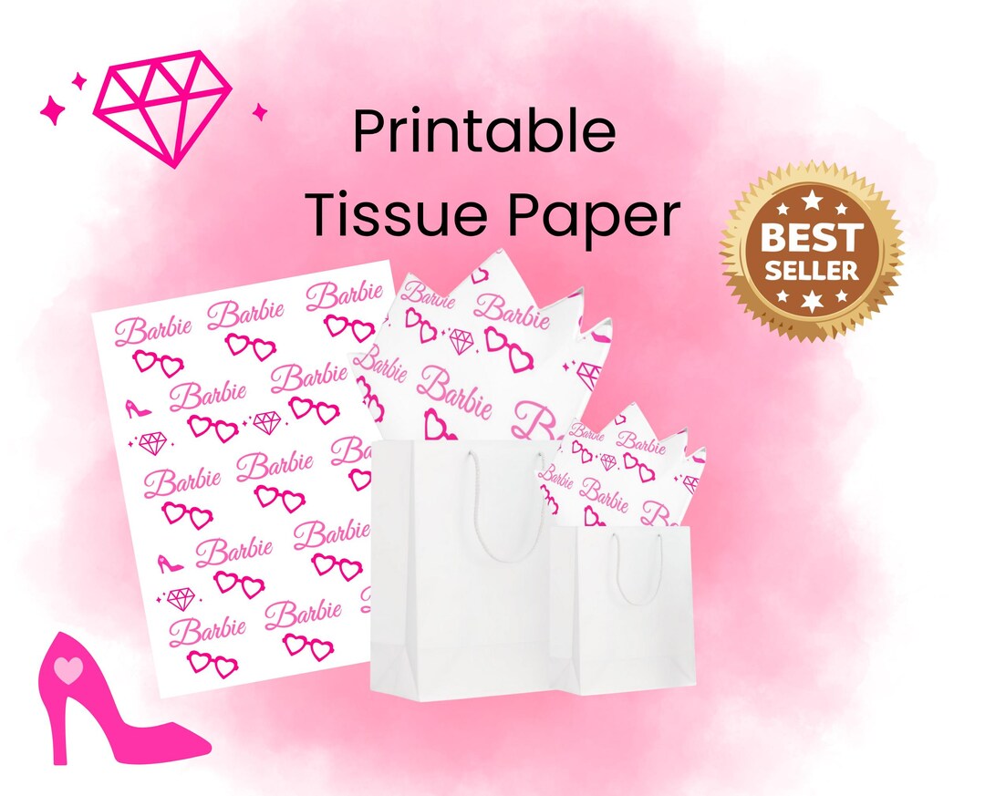 PRINTABLE Barbie Tissue Paper for Gift Bag - Etsy
