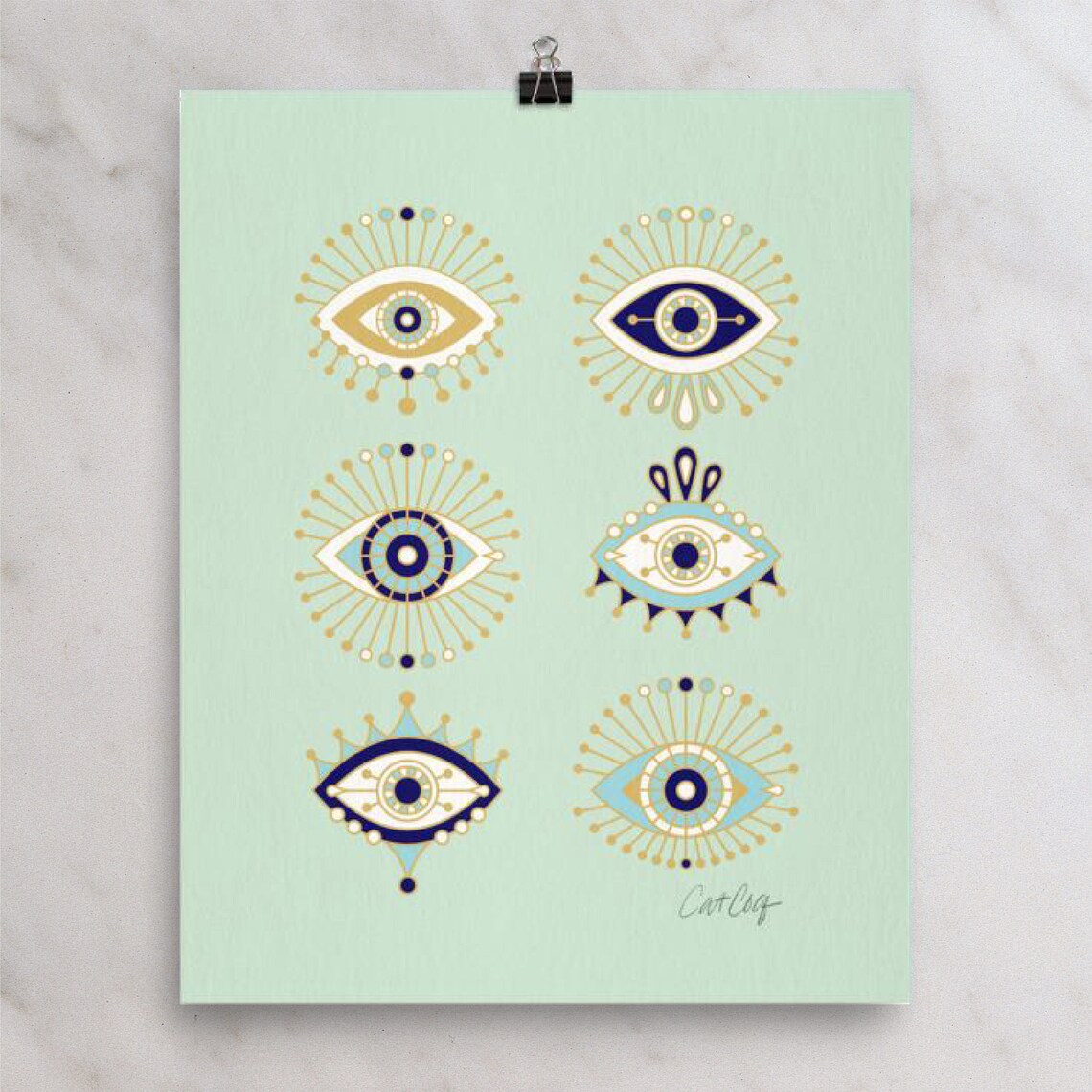 Evil Eye Collection – Digital Drawing Print by Catcoq. Museum-quality ...