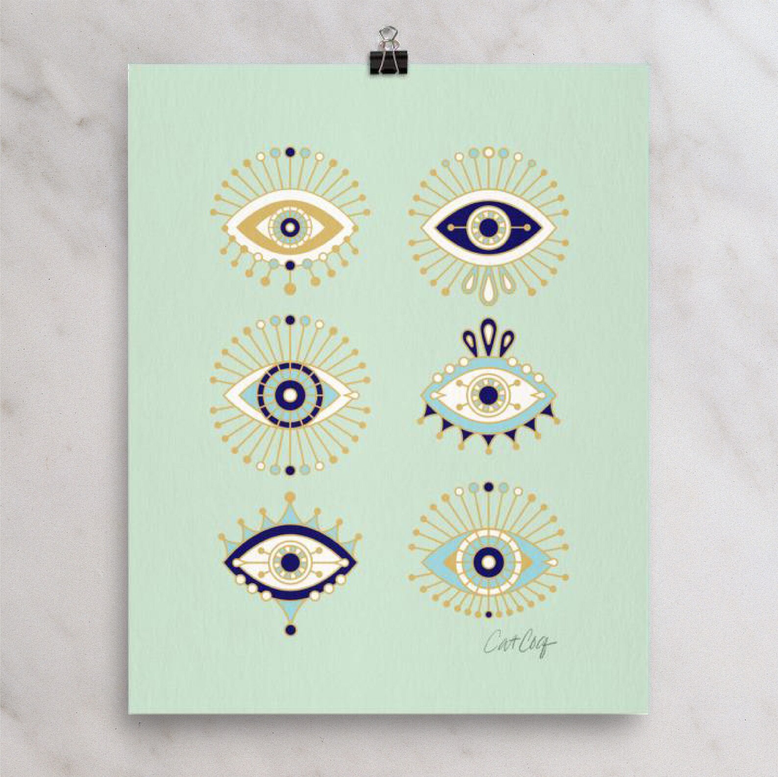 Evil Eye Collection – Digital Drawing Print by Catcoq. Museum-quality ...