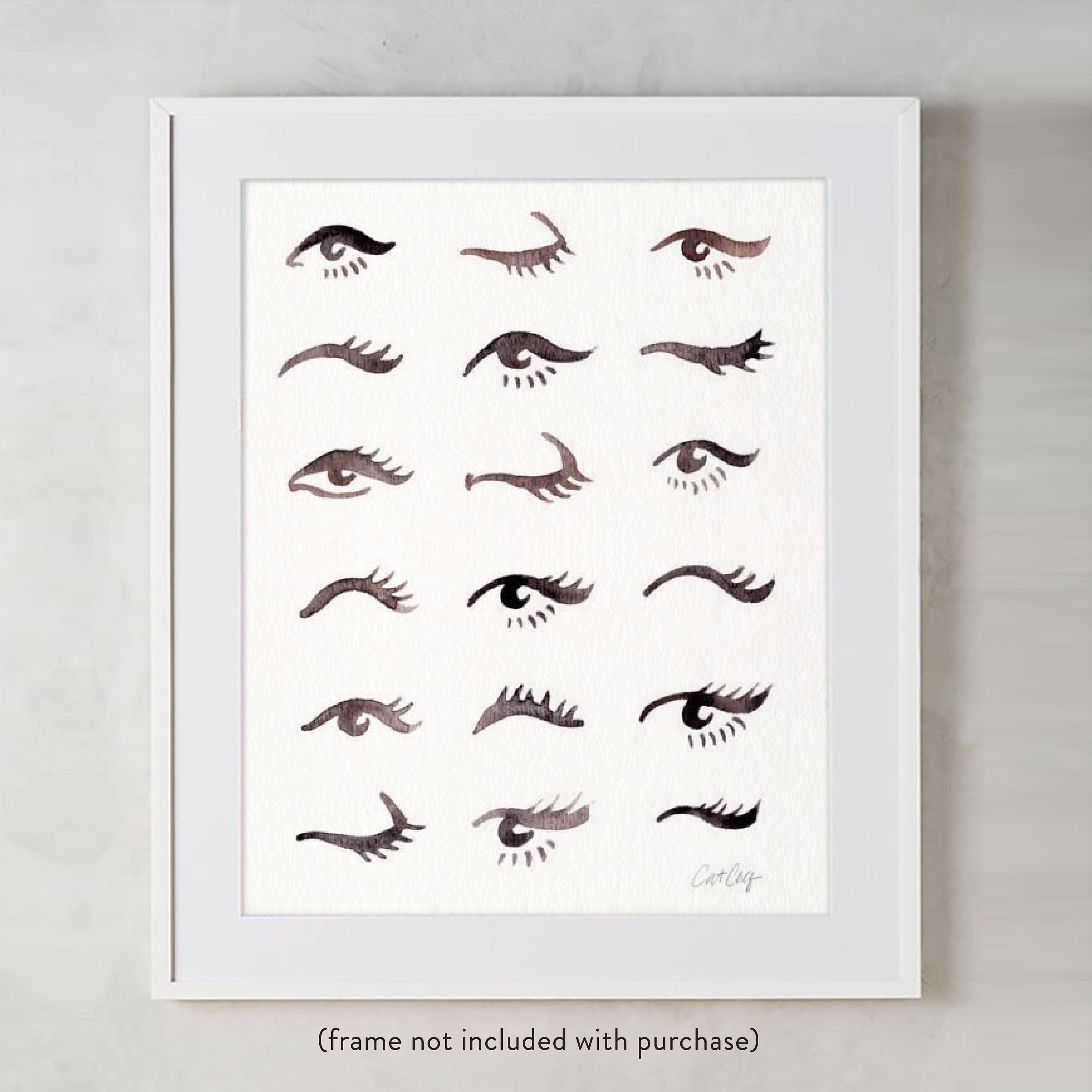 Mascara Envy Watercolor Painting Art Print by Catcoq. Matte - Etsy