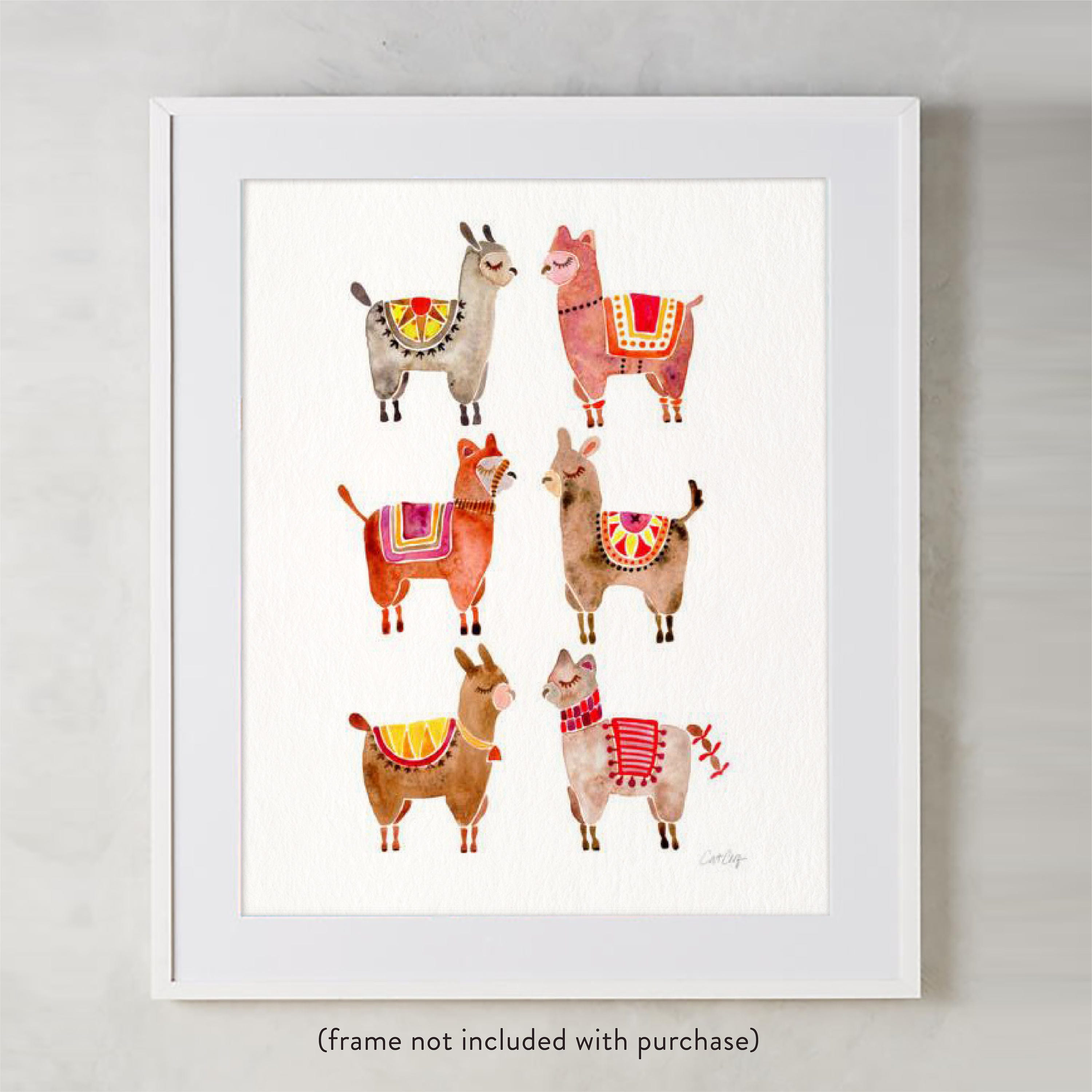 Alpacas – Watercolor Painting Print by Catcoq. Museum-quality Posters ...
