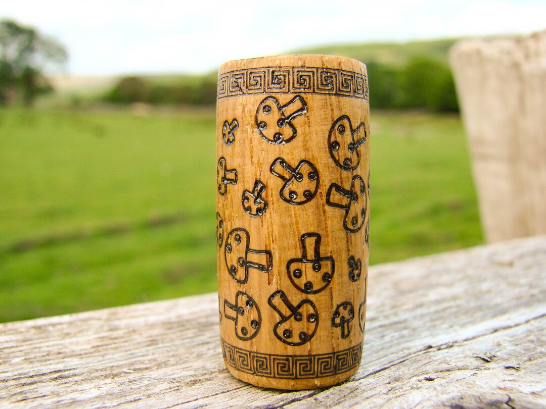 Toadstool Dread Bead, Solid Oak, Mushroom Shroom Dreadlock Beads - Etsy