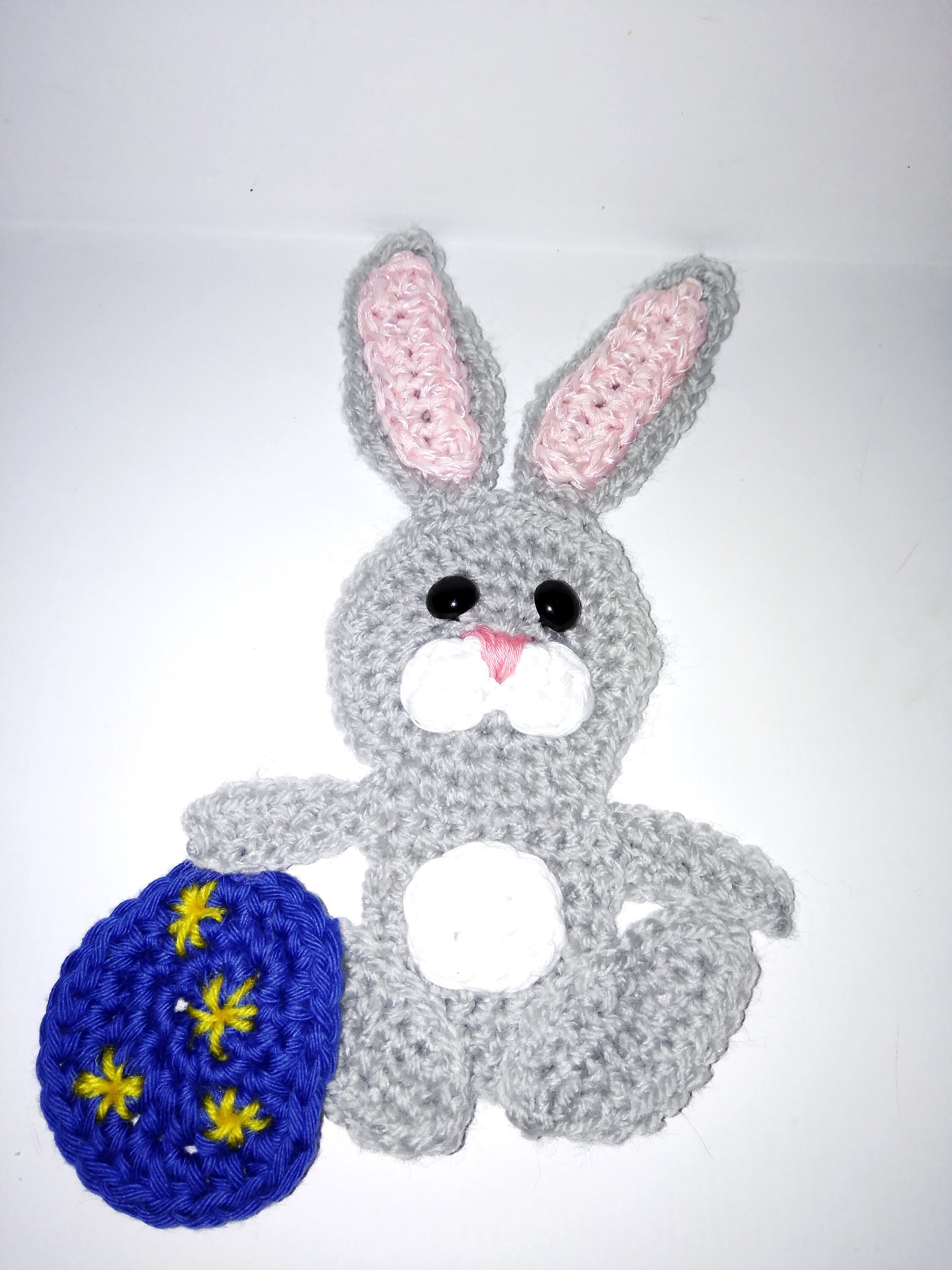 Easter Bunny Applique Crochet Pattern Crochet Bunny Easter | Etsy