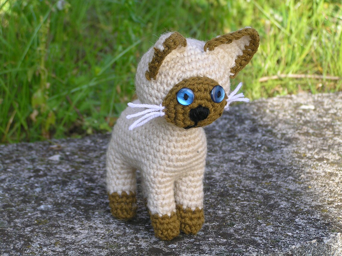 Siamese Cat Amigurumi Crochet Pattern PDF Crochet Toy | Etsy