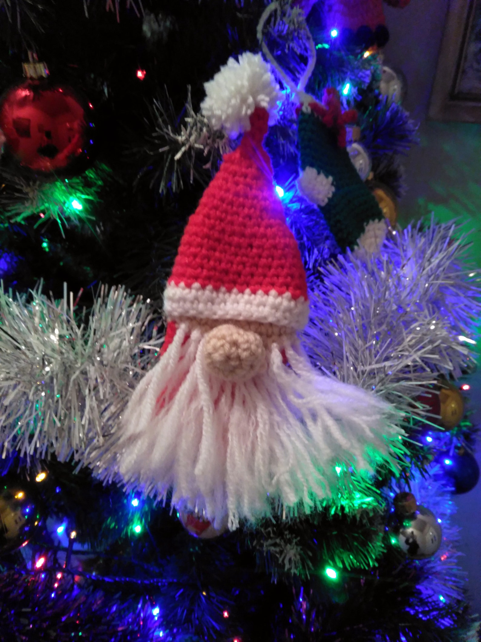 Santa Gnome Christmas Tree Topper Crochet Pattern Christmas | Etsy