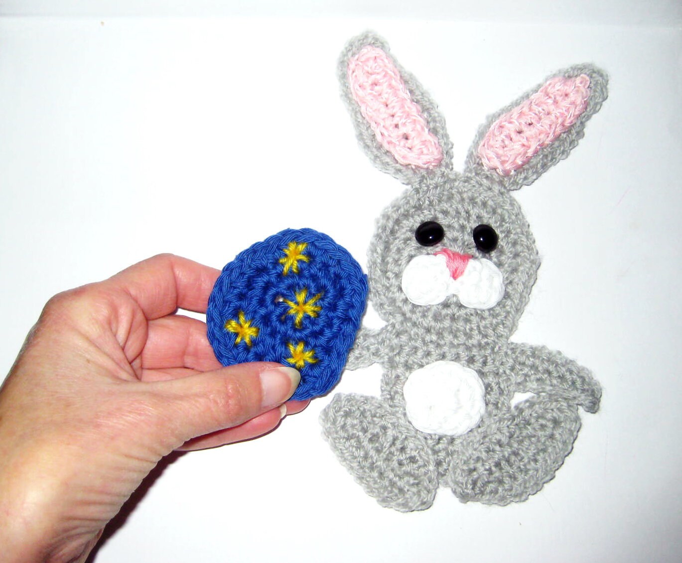 Easter Bunny Applique Crochet Pattern Crochet Bunny Easter | Etsy