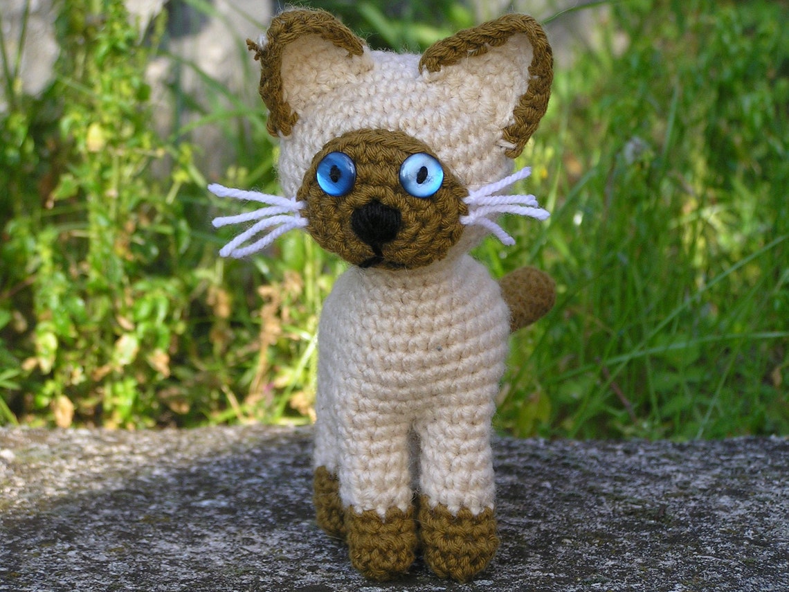 Siamese Cat Amigurumi Crochet Pattern PDF Crochet Toy | Etsy