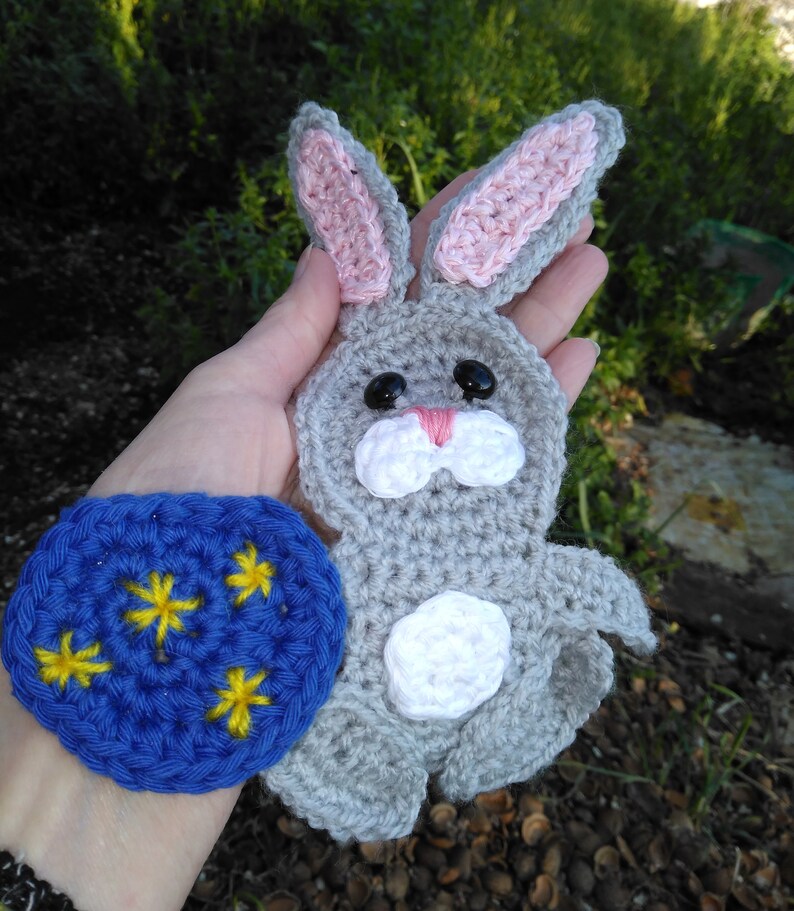 Easter Bunny Applique Crochet Pattern Crochet Bunny Easter - Etsy