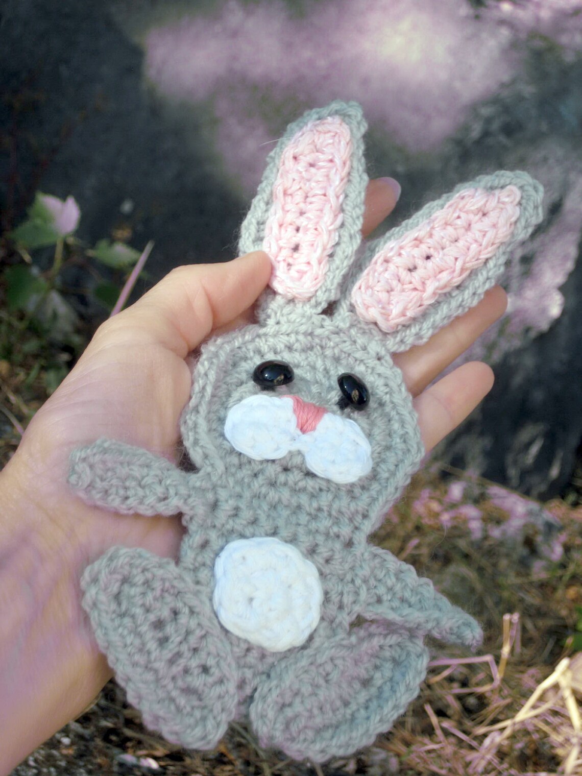 Easter Bunny Applique Crochet Pattern Crochet Bunny Easter | Etsy