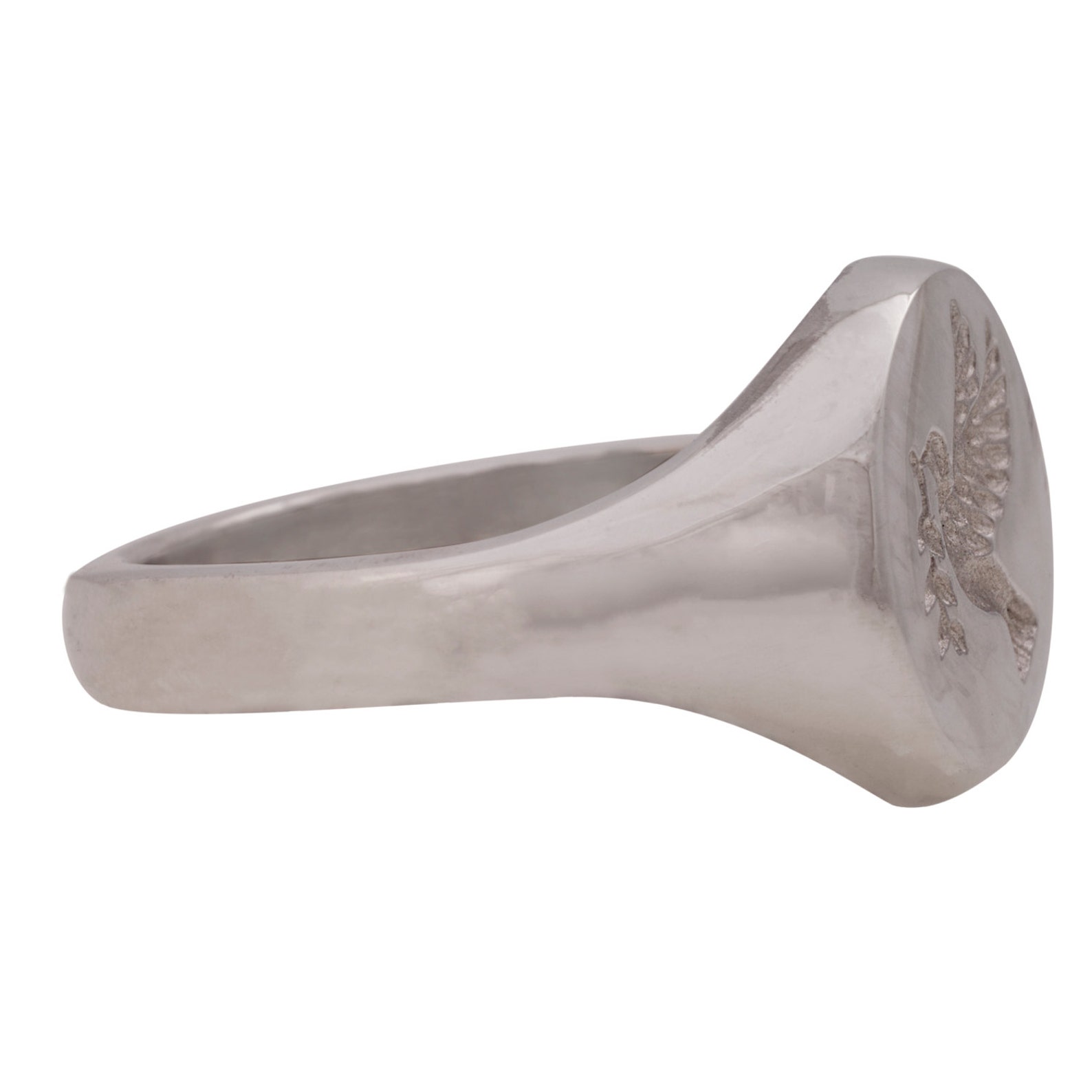 Seal Engraved Solid Silver Signet Ring - Etsy