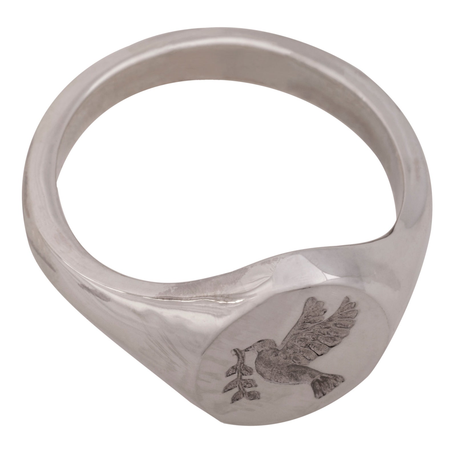 Seal Engraved Solid Silver Signet Ring - Etsy