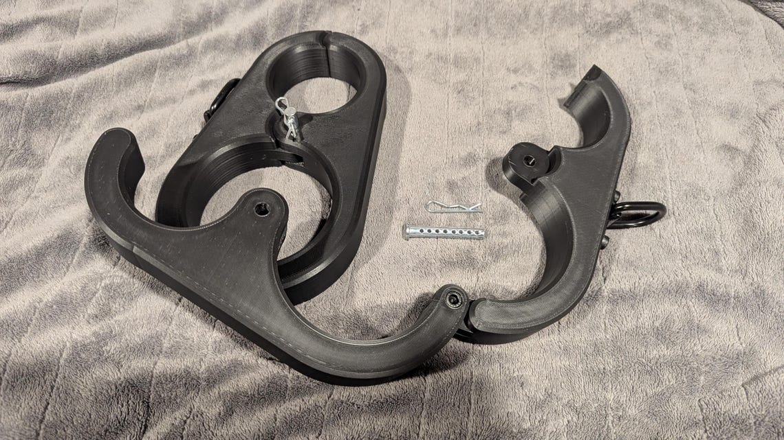 3D Printed Bondage Restraint – Wrist to Ankle Clamp With Side D-ring ...