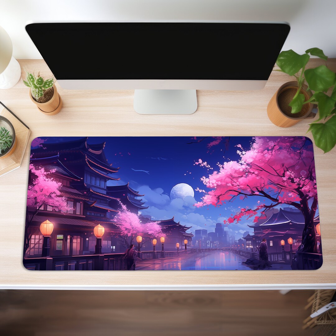Japanese Desk Mat, Kawaii Desk Mat, Tokyo Mouse Pad, Large Desk Mat ...