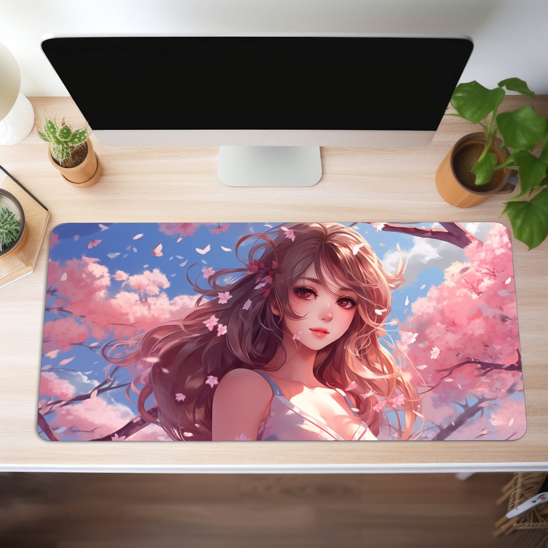 Anime Waifu Desk Mat, Gaming Mouse Pad, Large Desk Mat, Anime Desk Mat ...