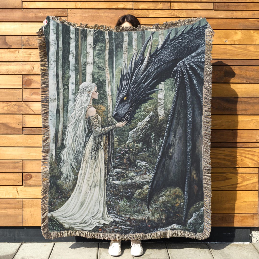 Throne of Glass Inspired Woven Blanket, TOG and Fourth Wing Fandom Gift ...