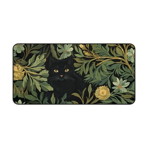 Cottagecore Cat Desk Mat, Charming Cat Mouse Pad, Cat Vintage Aesthetic ...