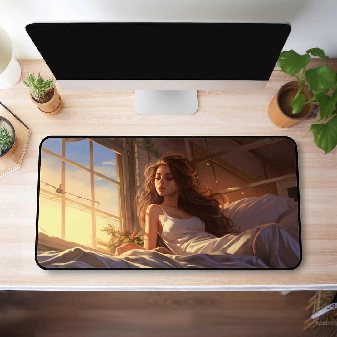 Anime Waifu Desk Mat, Gaming Mouse Pad, Large Desk Mat, Anime Desk Mat ...