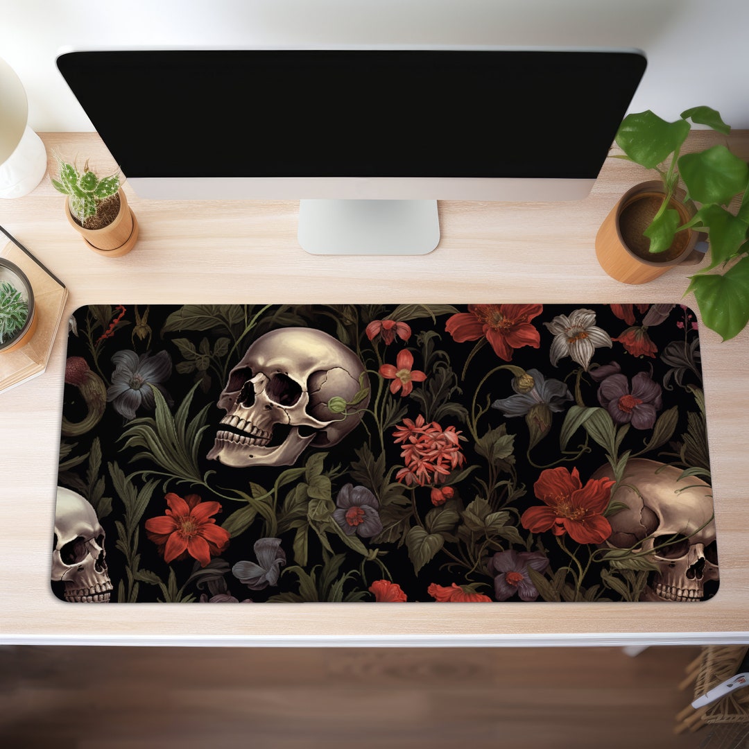 Gothic Desk Pad, Horror Aesthetic, Dark Academia Gaming Mat, Gothic ...
