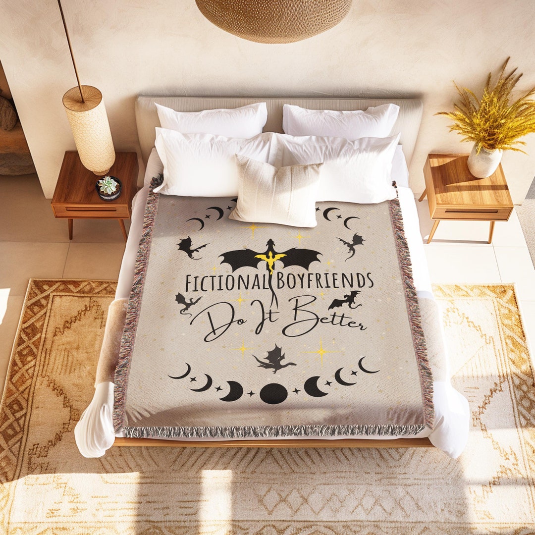 Fourth Wing Inspired Blanket SJM Merch Fantasy Wall Art Throw Blanket ...