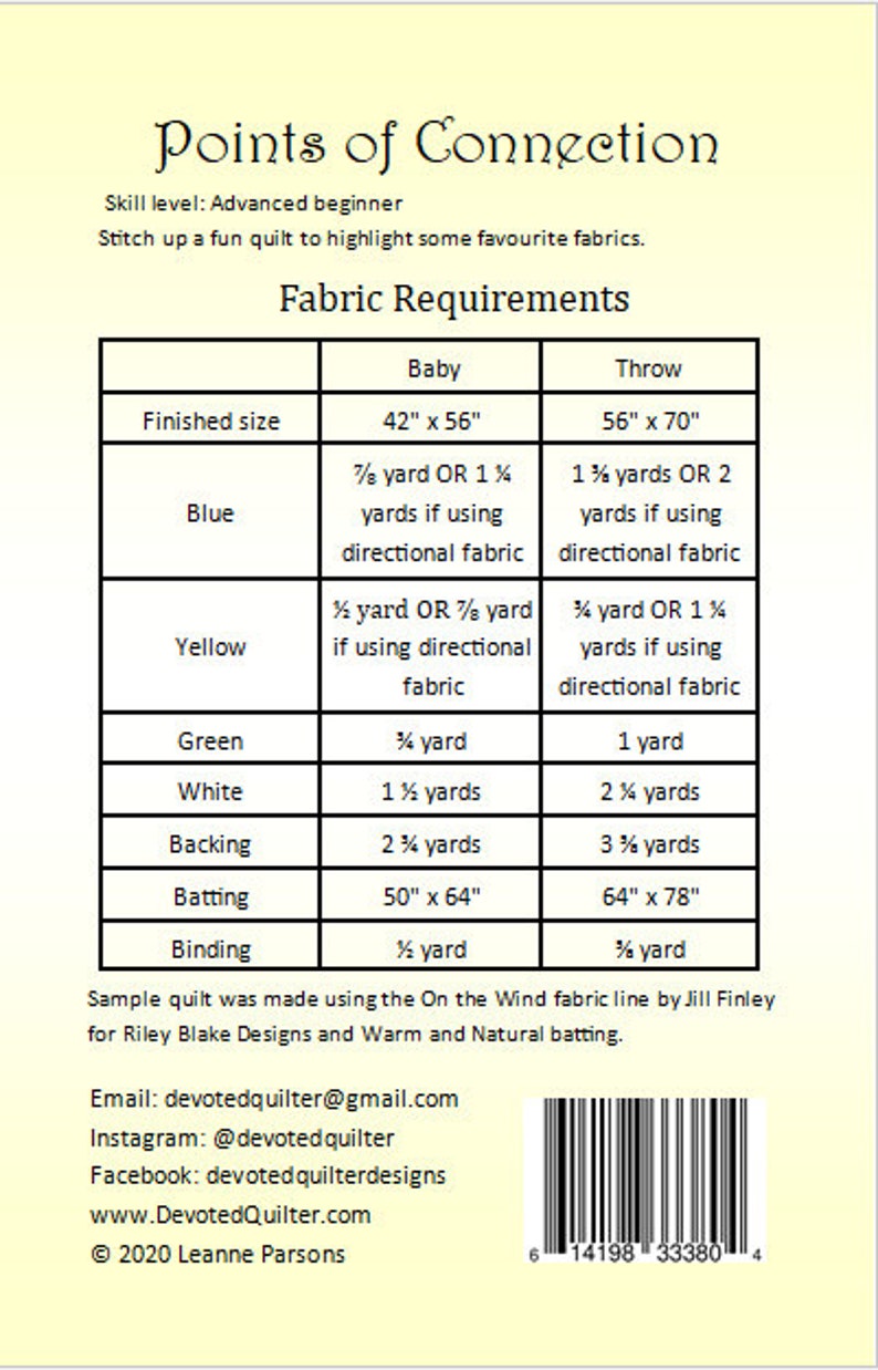 PDF Quilt Pattern Points of Connection Baby Quilt and Throw Quilt ...