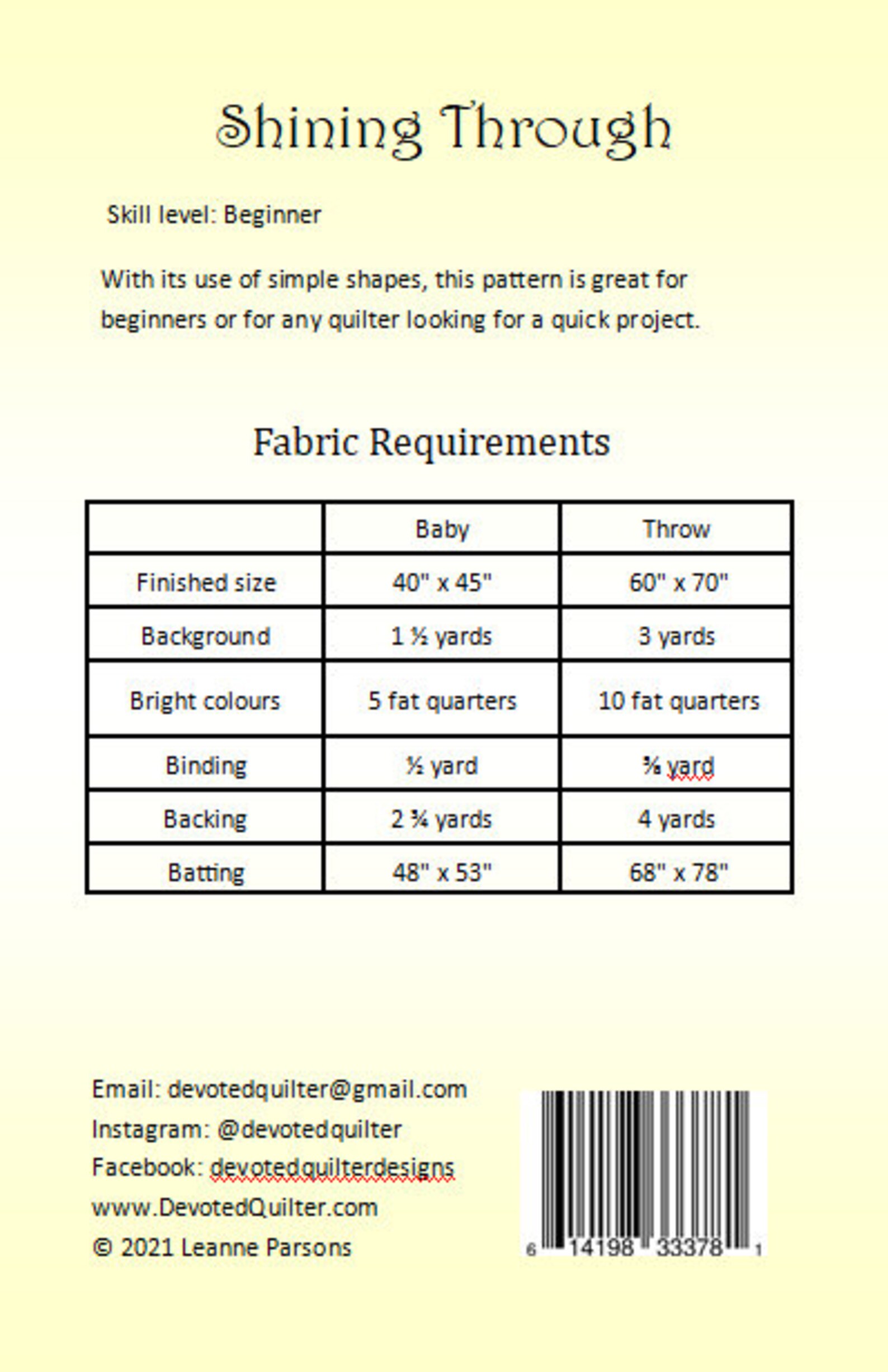 Shining Through Quilt Pattern: Modern Beginner-friendly Design (PDF) - Etsy