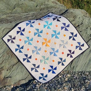 Prairie Points Pinwheel Quilt Pattern: Mini, Baby, Throw Sizes (PDF) - Etsy