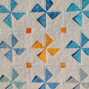 Prairie Points Pinwheel Quilt Pattern: Mini, Baby, Throw Sizes (PDF) - Etsy
