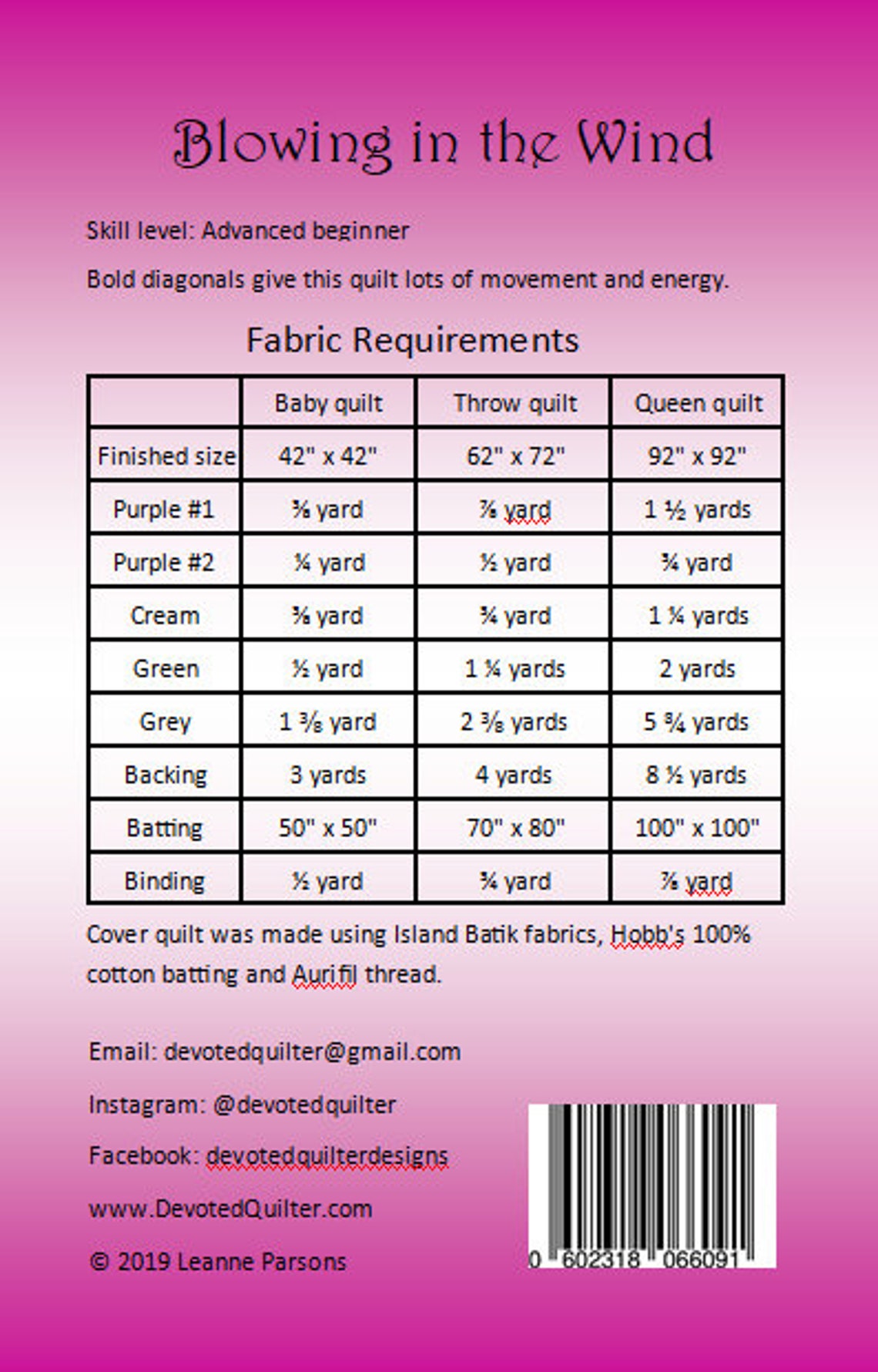 Blowing in the Wind PDF Quilt Pattern Baby Quilt, Throw Quilt, Queen ...