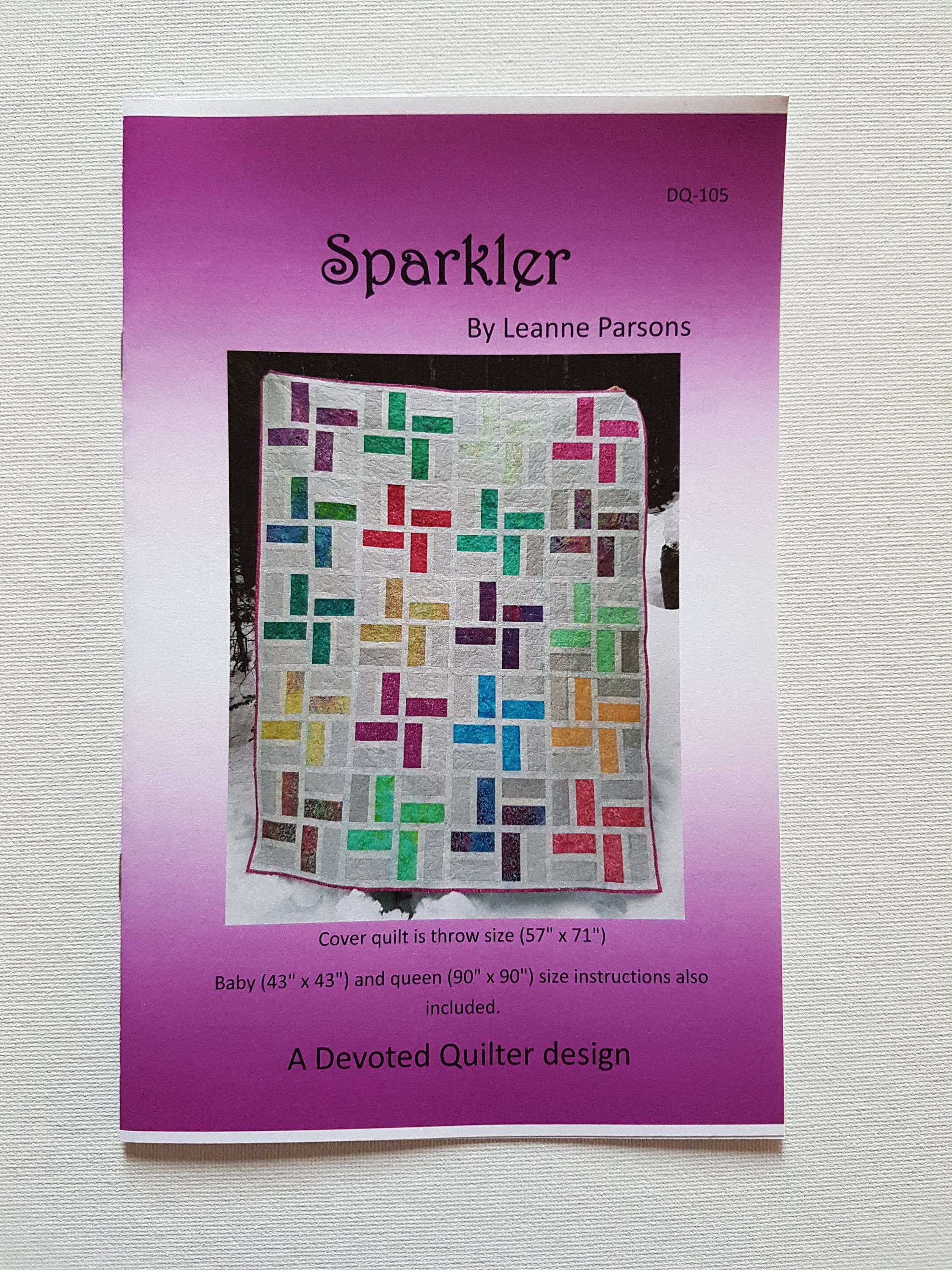 Printed Quilt Pattern Sparkler baby Quilt, Throw Quilt and Queen Quilt ...