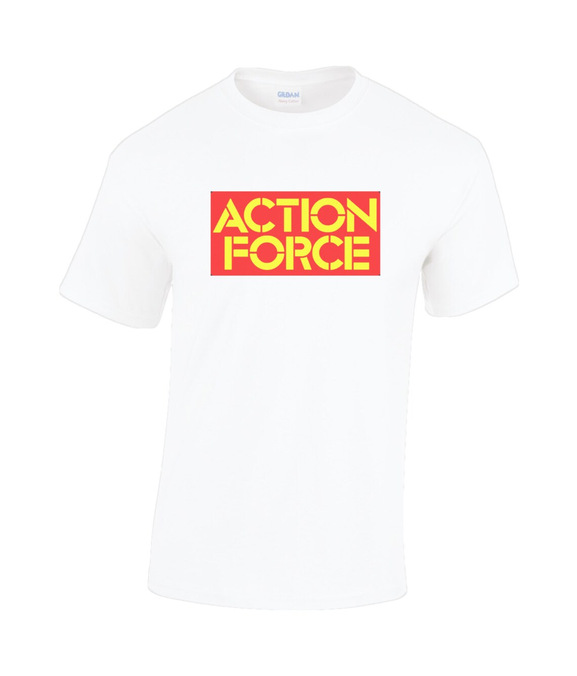 Action Force Logo White T-shirt - Etsy