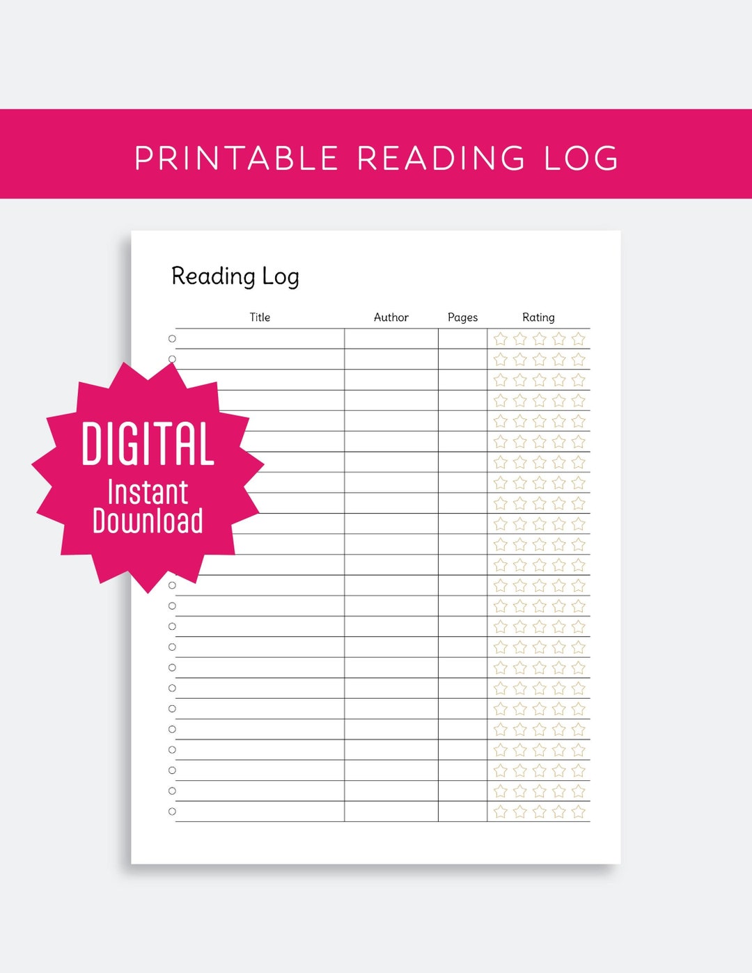 Reading Log Printable, Book Tracker, Books I've Read, Reading Log ...