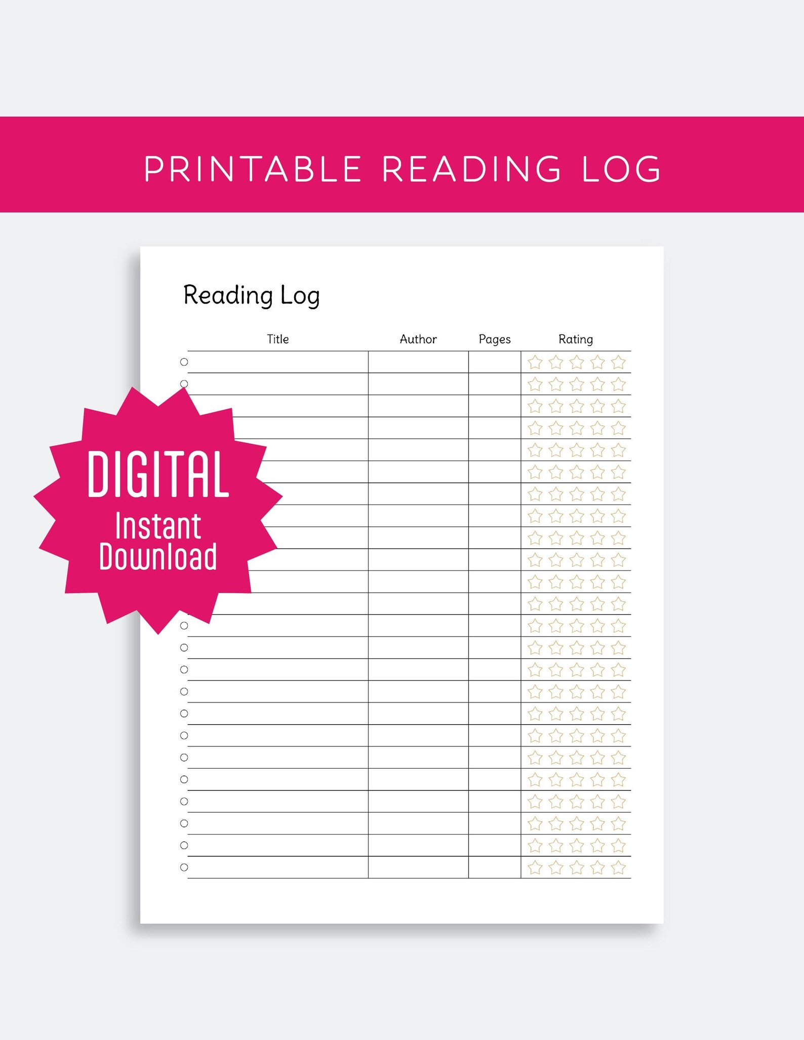 Reading Log Printable, Book Tracker, Books I've Read, Reading Log ...