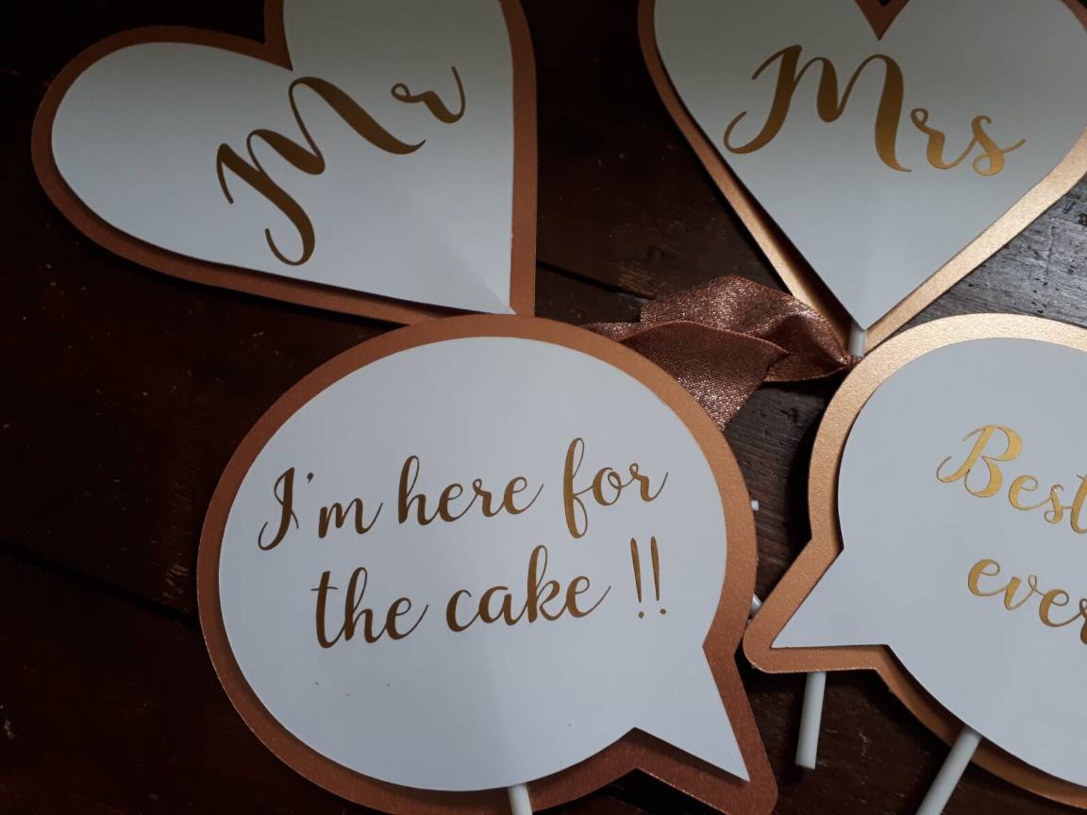 10 Personalised Wedding Themed Photo Props Wedding Fun - Etsy UK