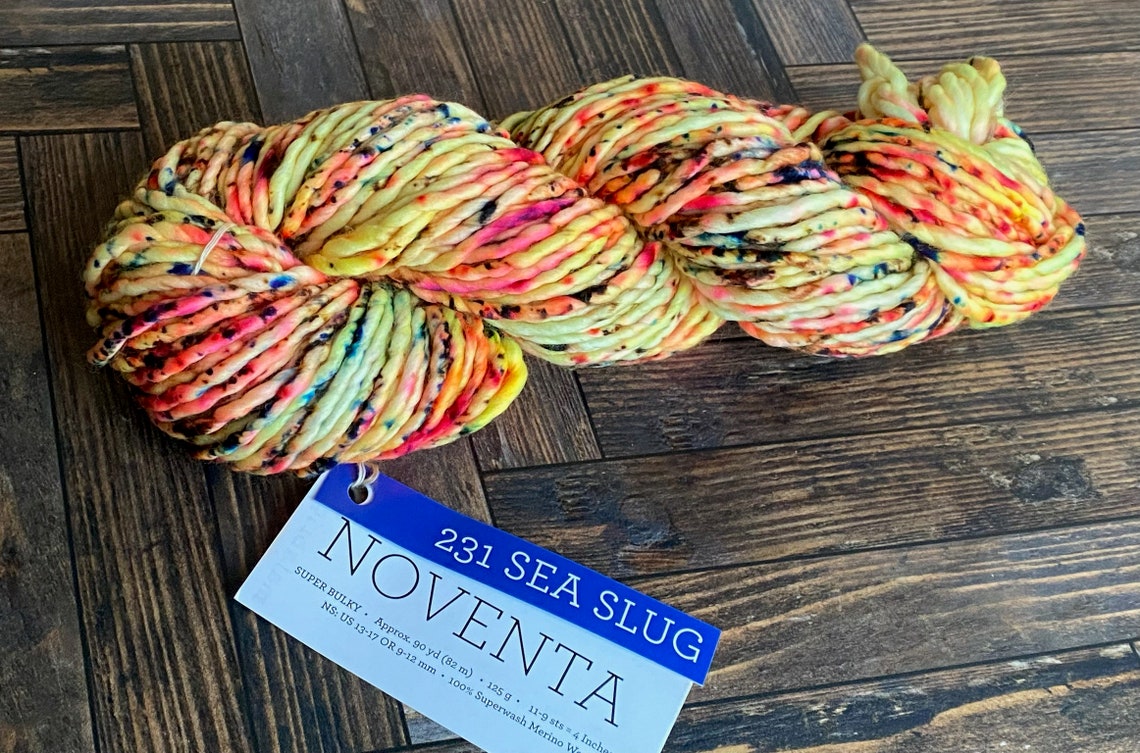 Malabrigo NOVENTA 231 SEA SLUG Bulky Hand Kettle Dyed 100% Pure Superwash Merino Wool Yarn Made ...