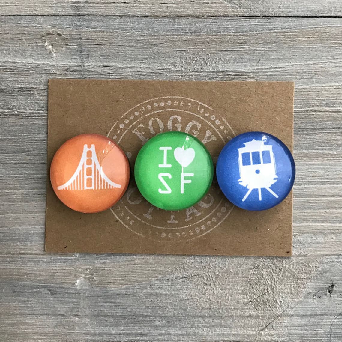 San Francisco City Fridge Magnets Set of Three Activity - Etsy